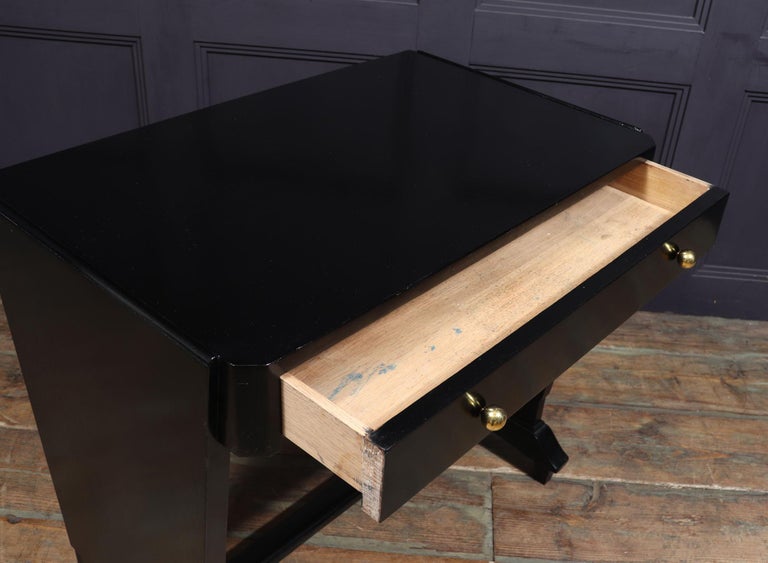 French, Art Deco Ladies Black Desk For Sale at 1stDibs
