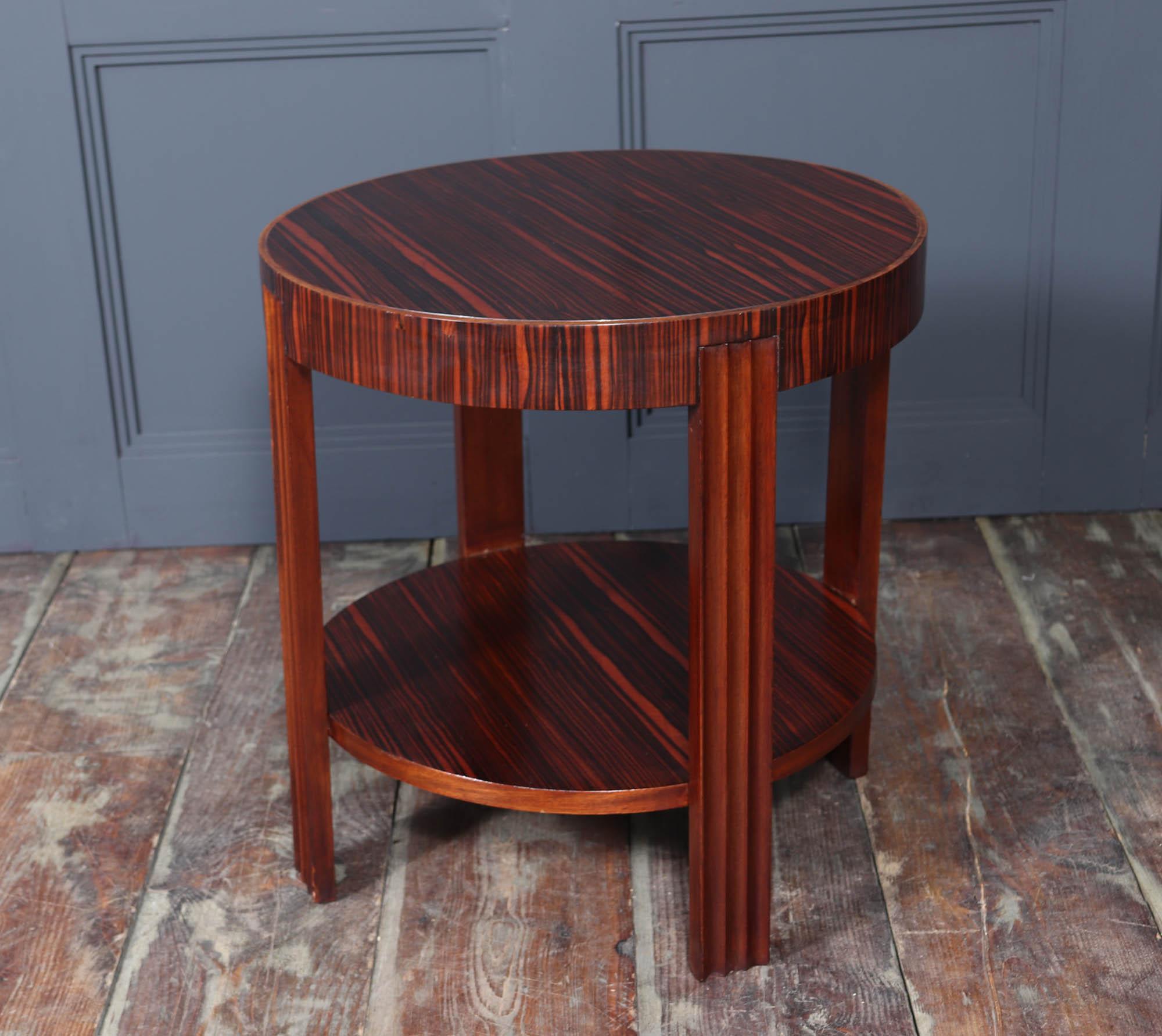 French Art Deco Macassar Ebony Table For Sale at 1stDibs