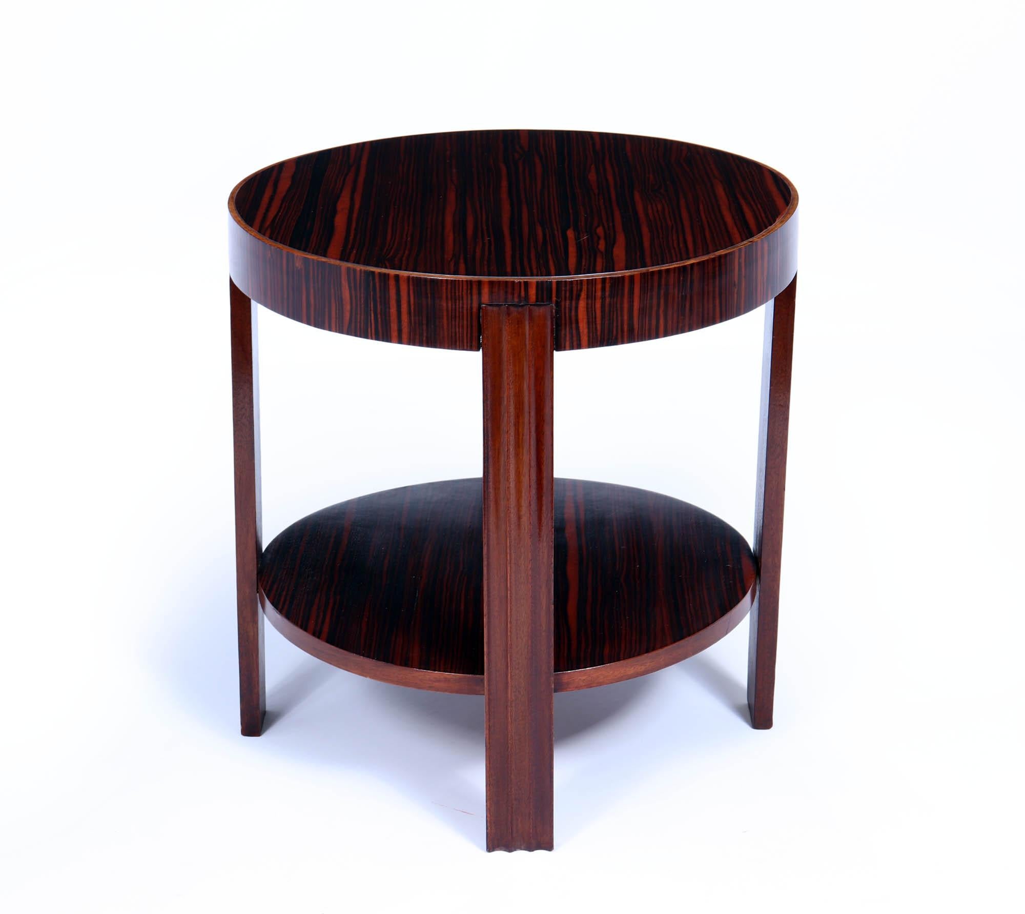 French Art Deco Macassar Ebony Table For Sale at 1stDibs