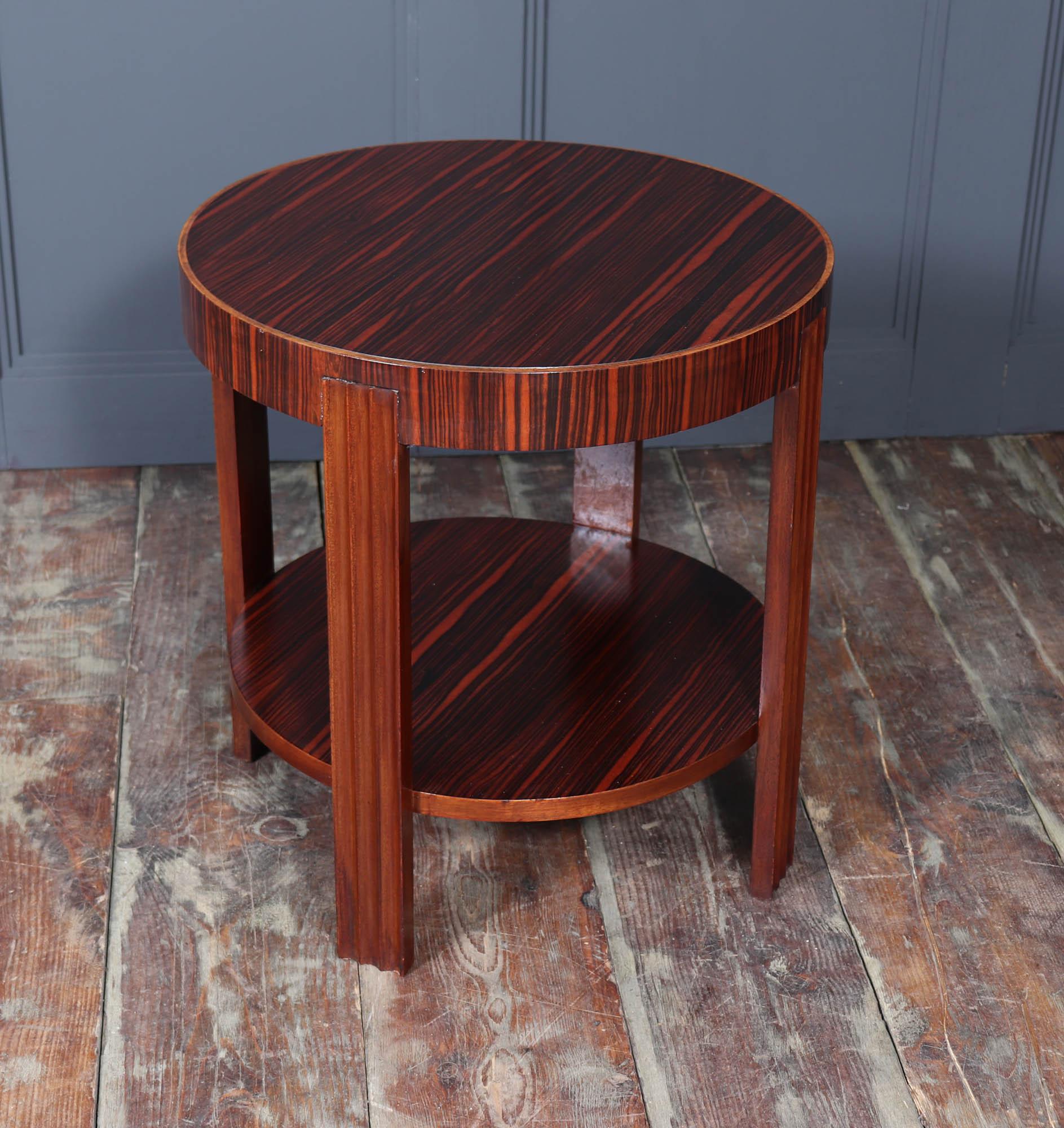 French Art Deco Macassar Ebony Table For Sale at 1stDibs