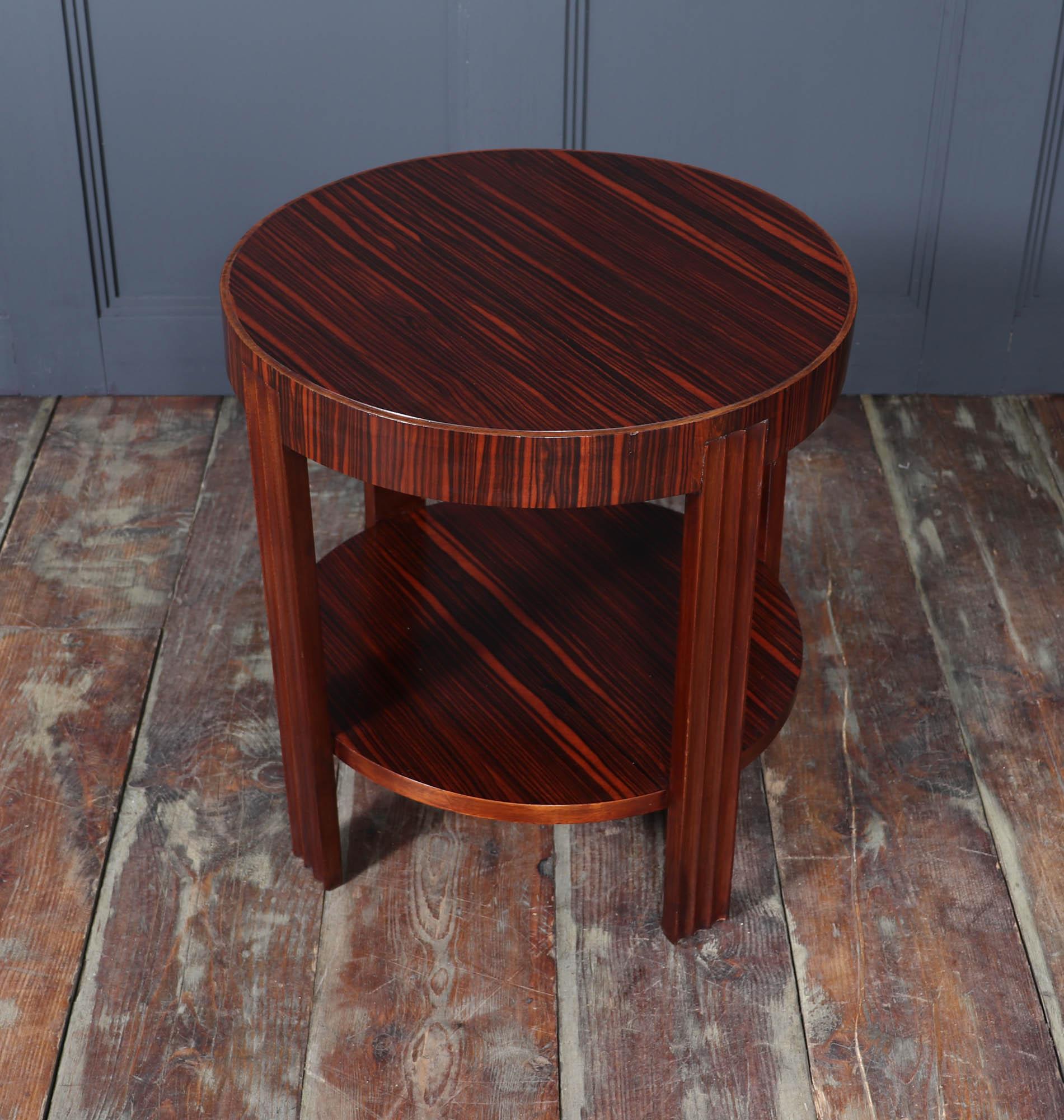 French Art Deco Macassar Ebony Table For Sale at 1stDibs