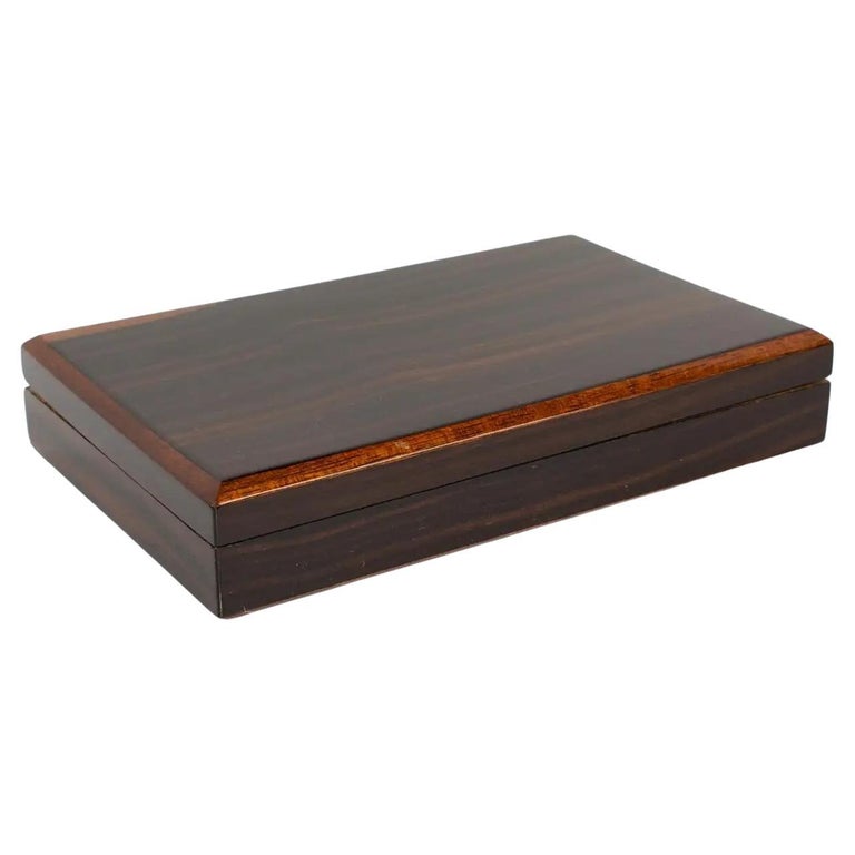 French Art Deco Macassar Wood Decorative Lidded Box, 1930s For Sale at ...