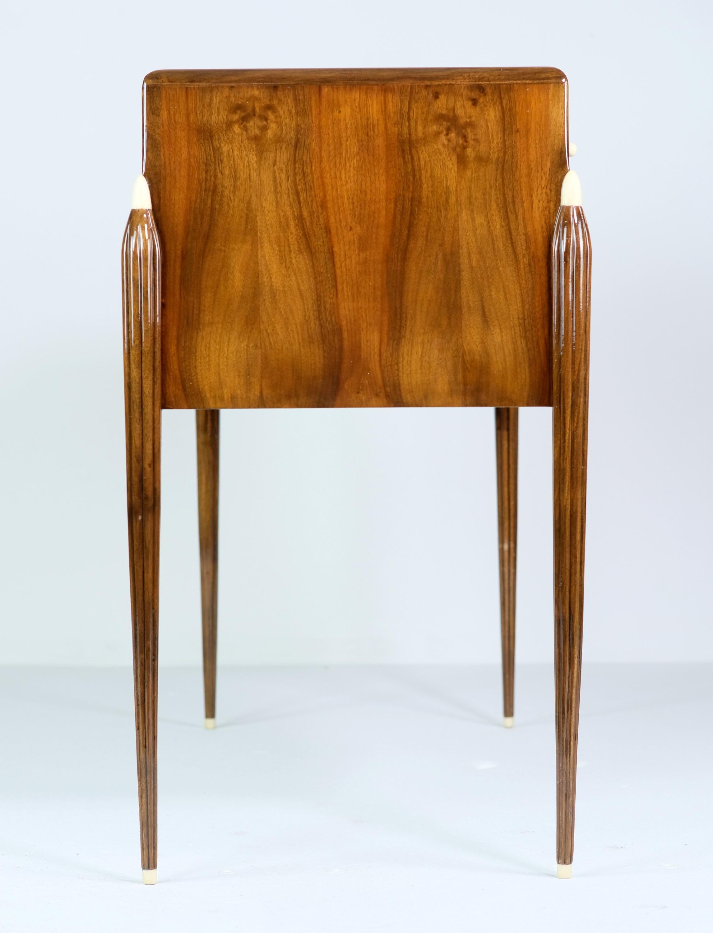 French Art Deco Mahogany Desk Attrib. Jacques-Emile Ruhlmann with ...