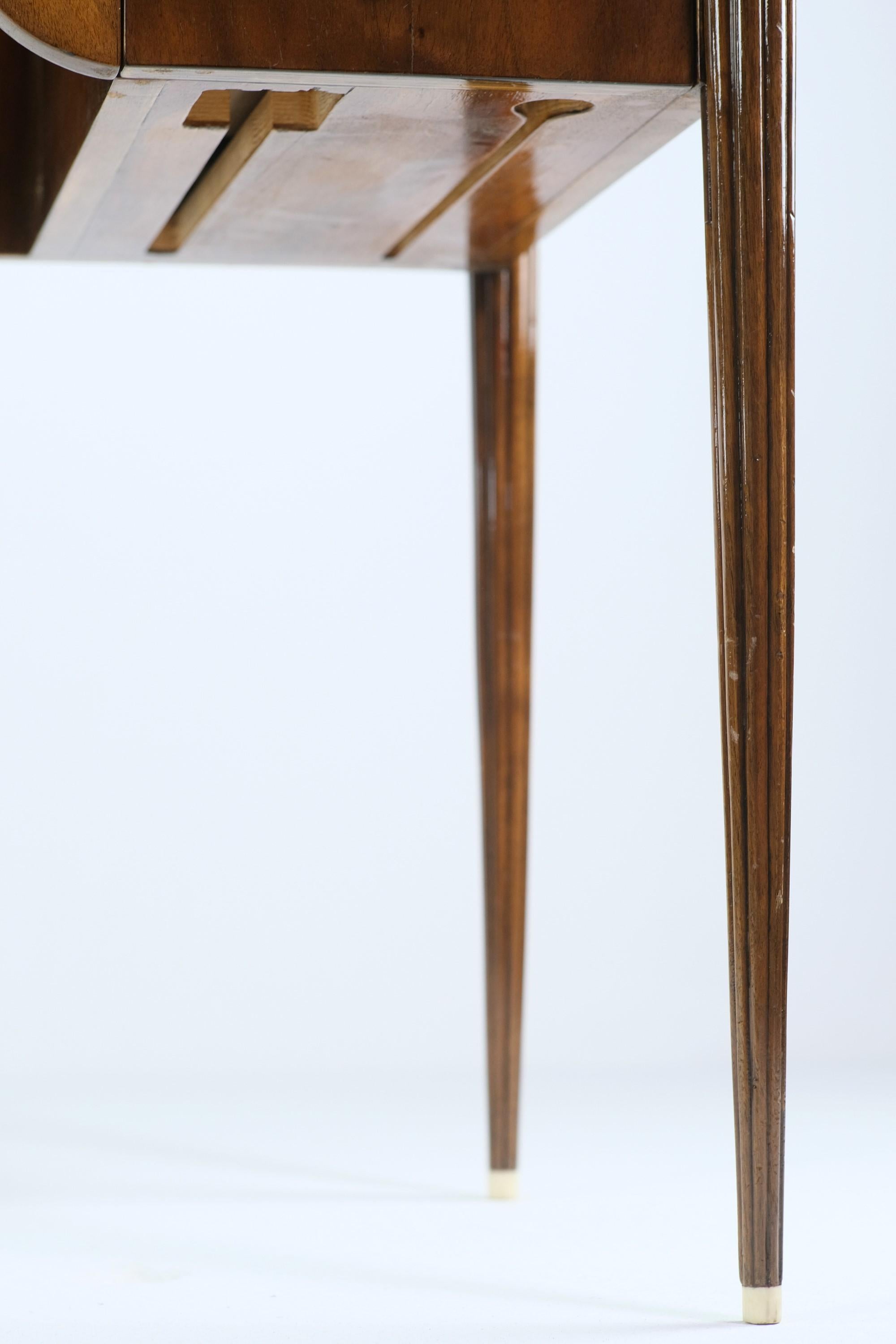 French Art Deco Mahogany Desk Attrib. Jacques-Emile Ruhlmann with ...