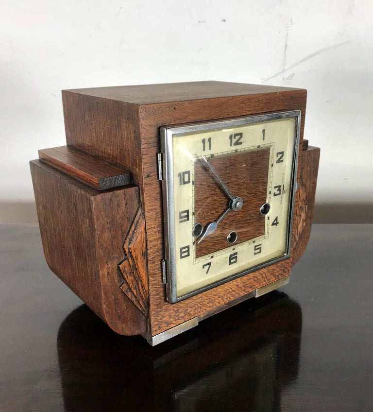 French Art Deco Mantle Clock, 1930s at 1stDibs | art deco mantle clocks ...