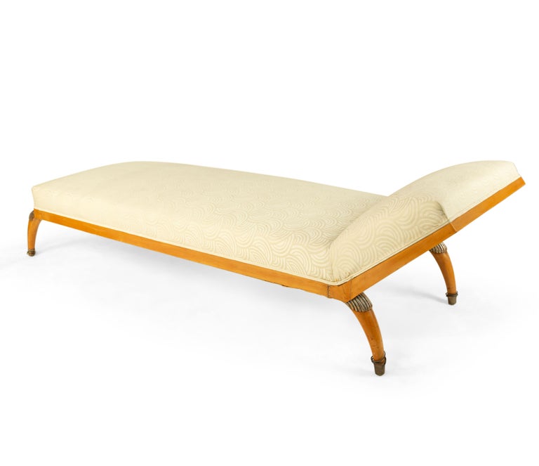 French Art Deco Maple Recamier For Sale at 1stDibs