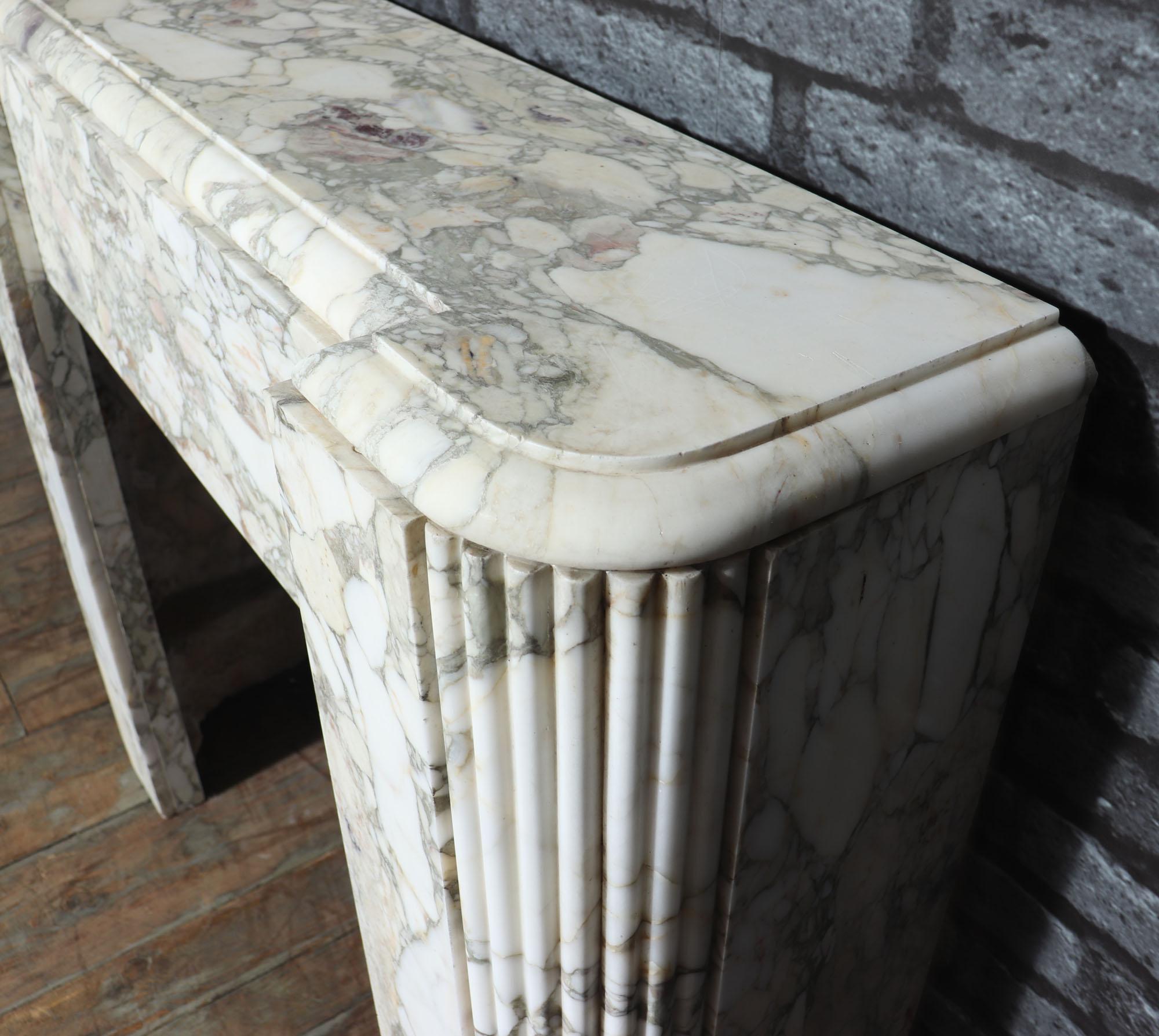 French Art Deco Marble Fire Place Surround at 1stDibs