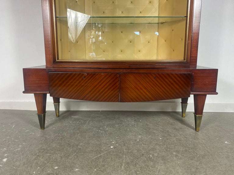 French Art Deco / Moderne' Vitrine, Bar, Cabinet Attrib. to Jules Leleu ...