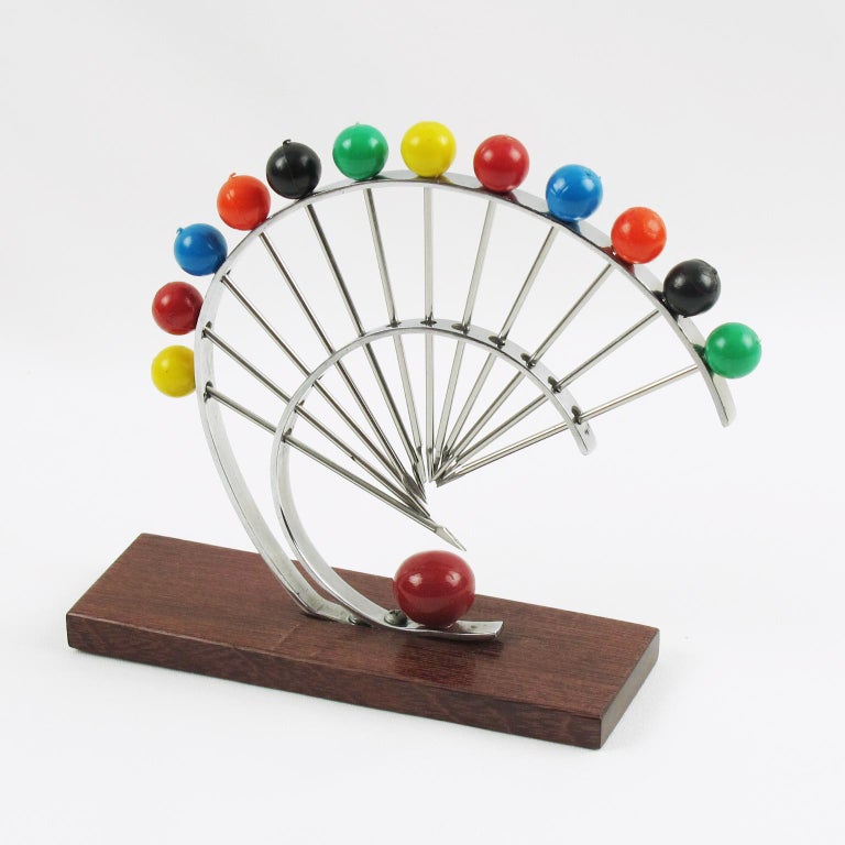 French Art Deco Modernist Geometric Multi-Color Barware Cocktail Picks ...