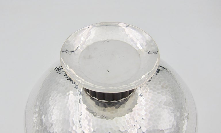 French Art Deco Pedestal Bowl in Silver-Plate by L'Orfèvrerie Brille of ...