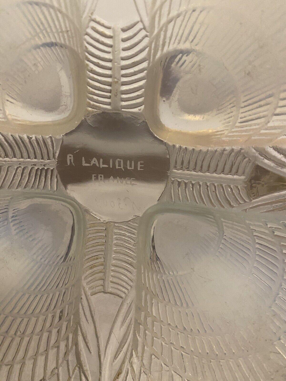 French Art Deco Plate Opaline Glass with Scallops by René Lalique ...
