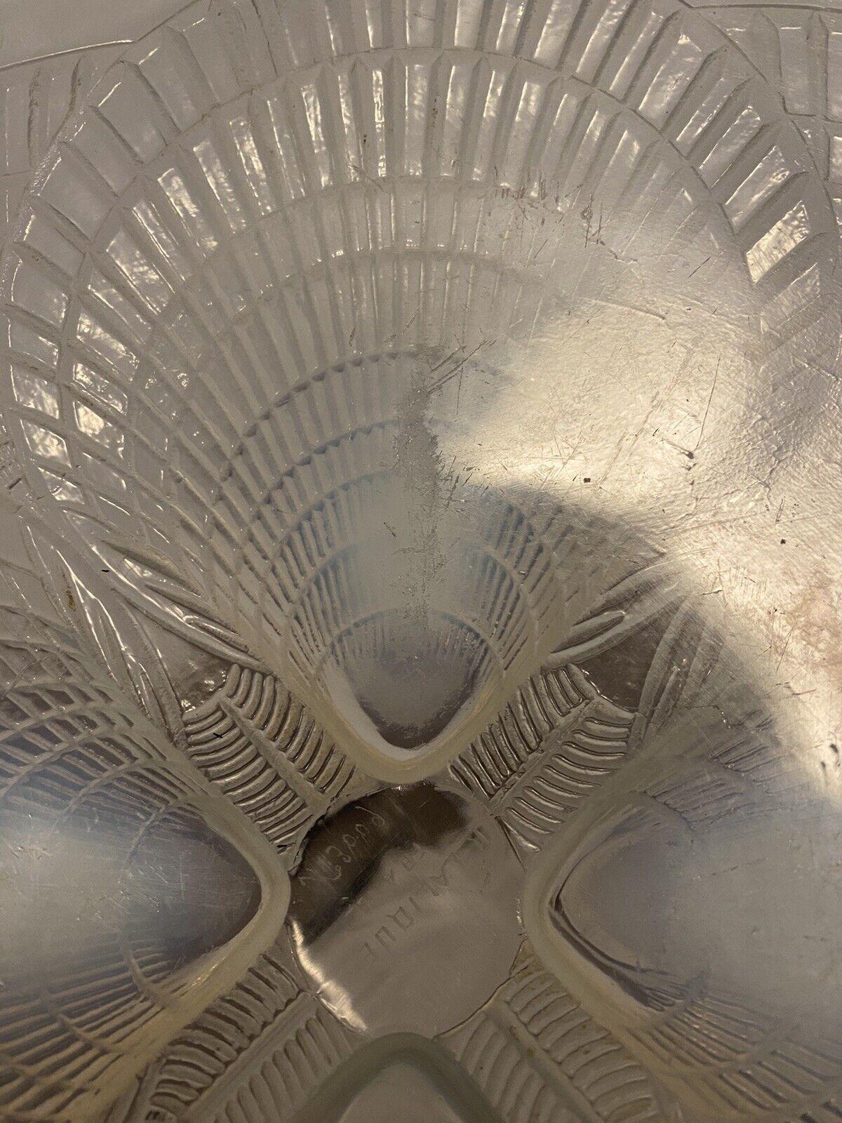 French Art Deco Plate Opaline Glass with Scallops by René Lalique ...