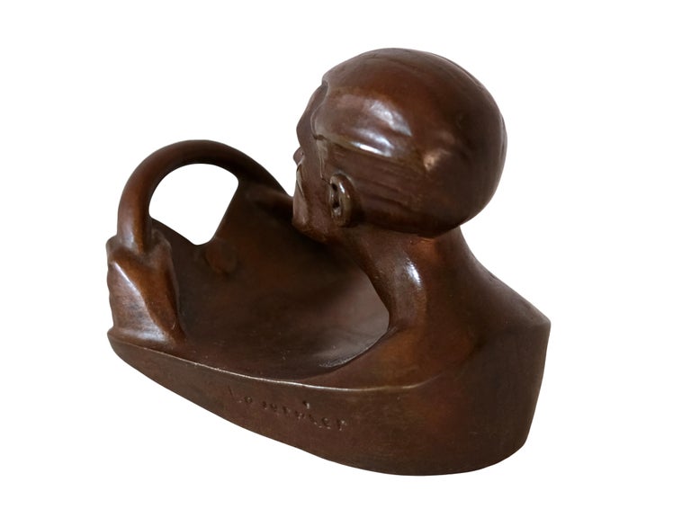 French Art Deco Radiator Mascot Car Driver by Max Le Verrier at 1stDibs