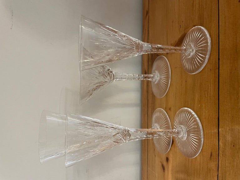 French Art Deco Set of Saint Louis Crystal Glasses, 1930s For Sale at ...