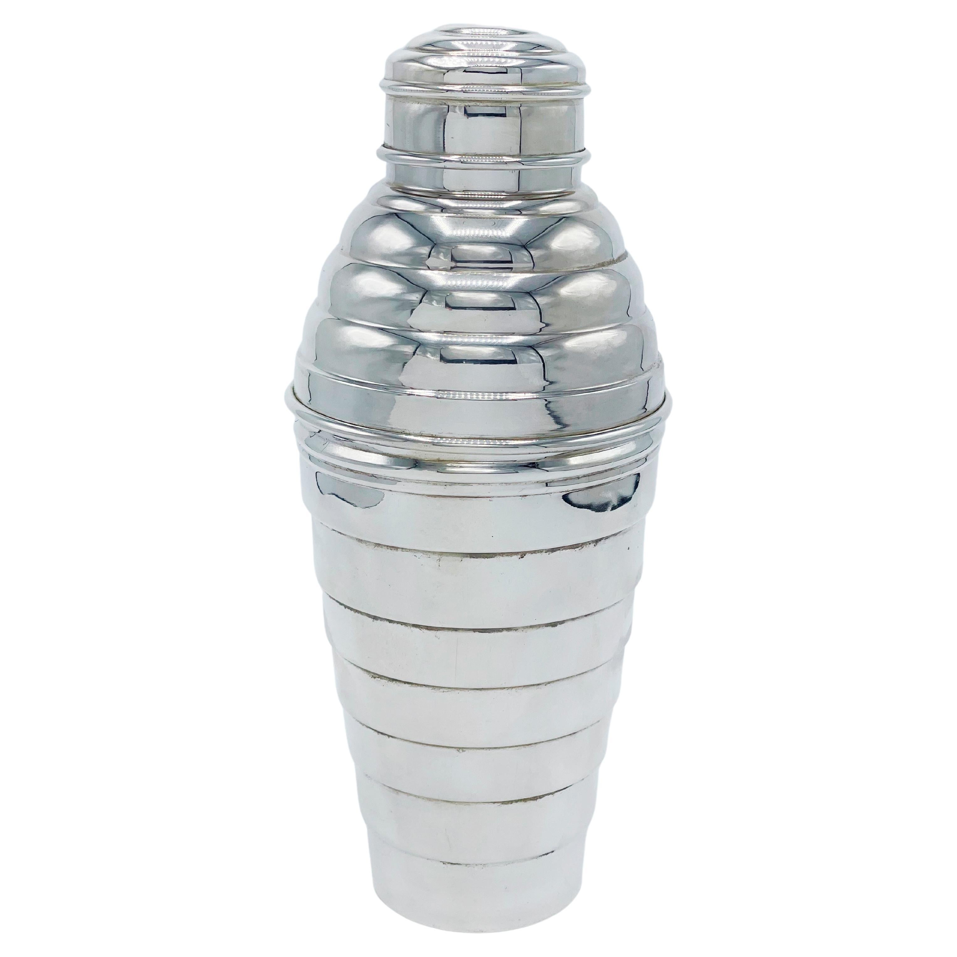 French Art Deco Silver Plate Cocktail Shaker For Sale at 1stDibs