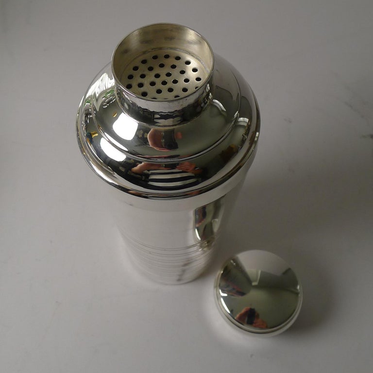 French Art Deco Silver Plated Cocktail Shaker, C.1930's at 1stDibs