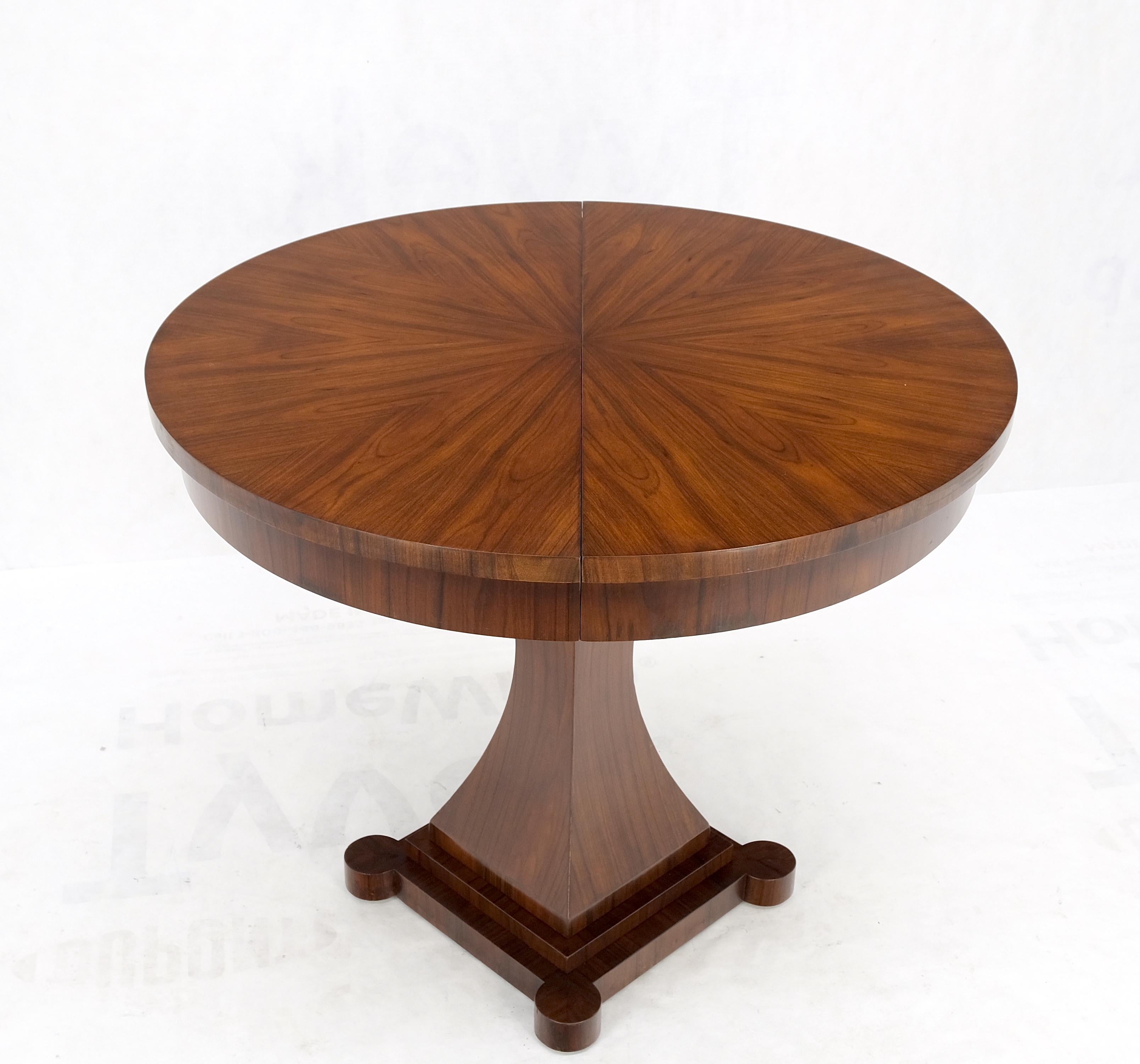 French Art Deco Single Pedestal Round Racetrack Compact Dining Table ...