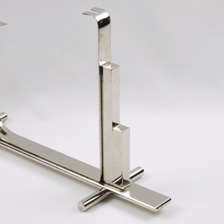 French Art Deco Skyscraper Chrome Metal Picture Frame at 1stDibs