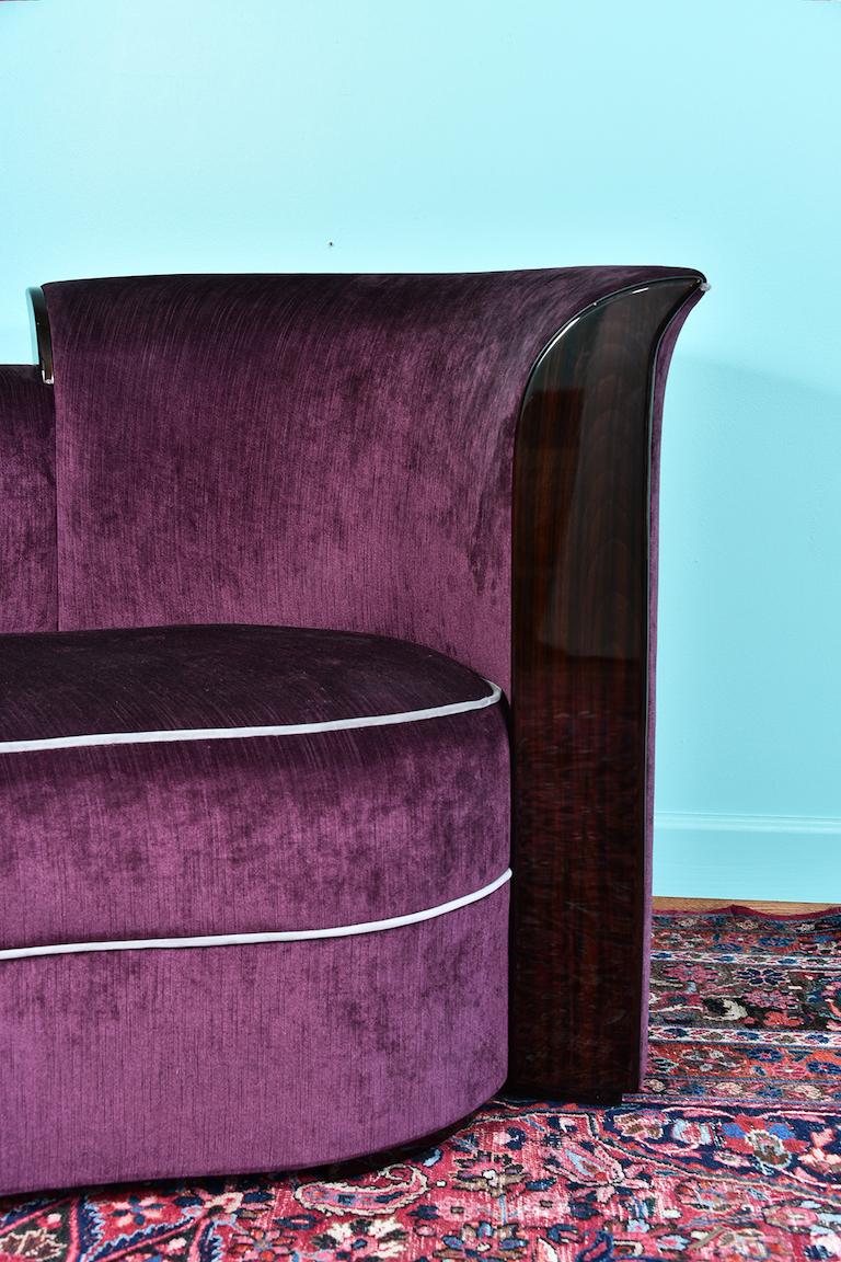 French Art Deco Sofa in Walnut at 1stDibs | art deco sofas