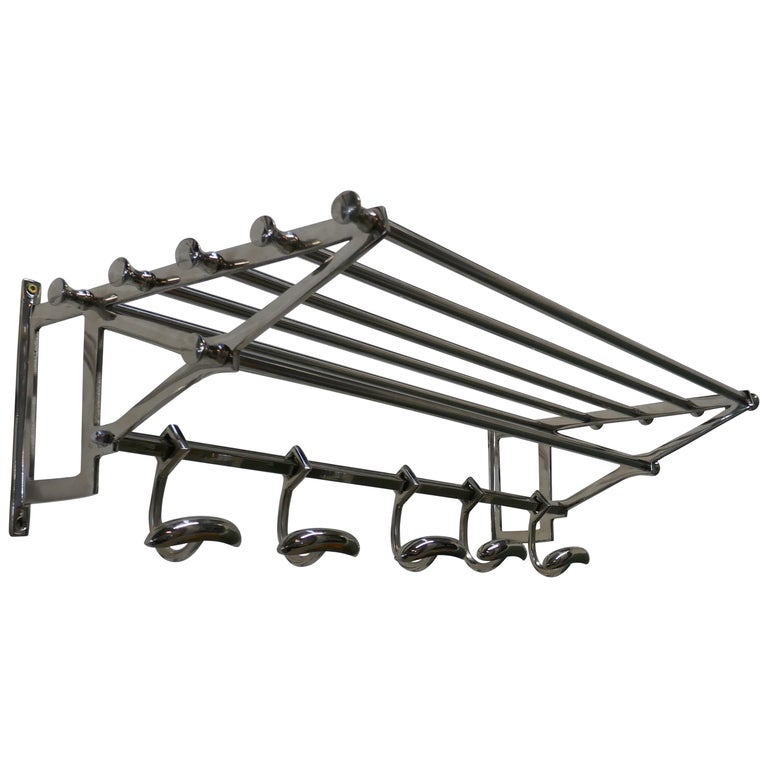 French Art Deco Style Hat and Coat Rack, Pullman Railway Train Style at ...