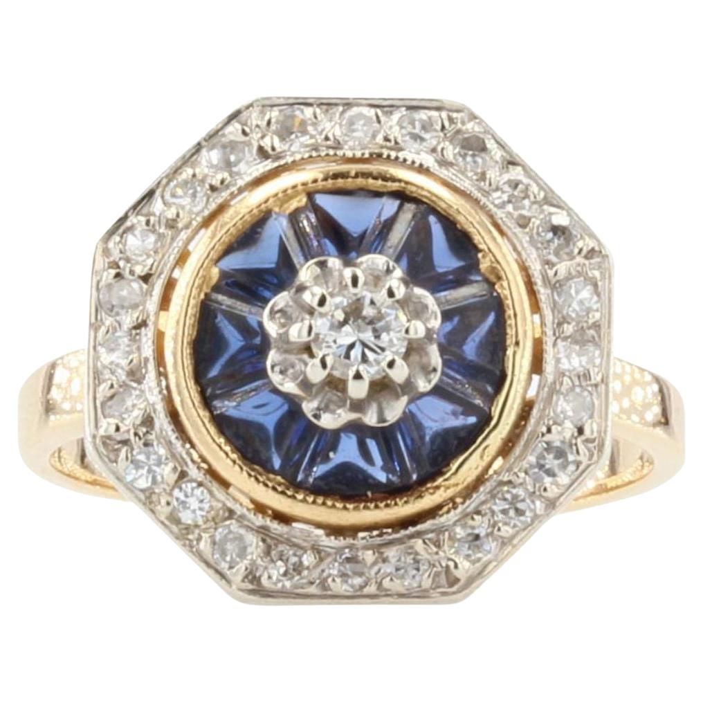 18 Karat Yellow Gold Gents “Rolex” Style Diamond Ring at 1stDibs ...