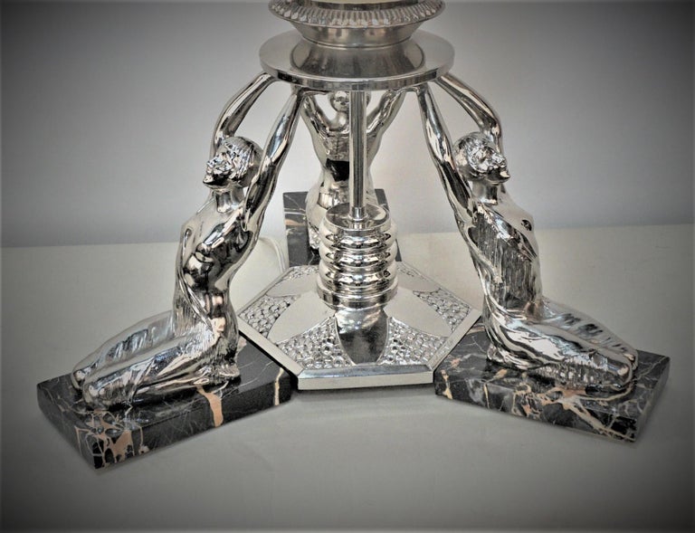 French Art Deco Table Lamp by Limousin at 1stDibs