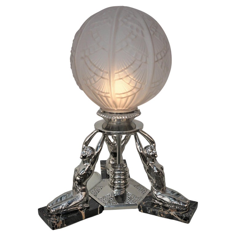 French Art Deco Table Lamp by Limousin at 1stDibs