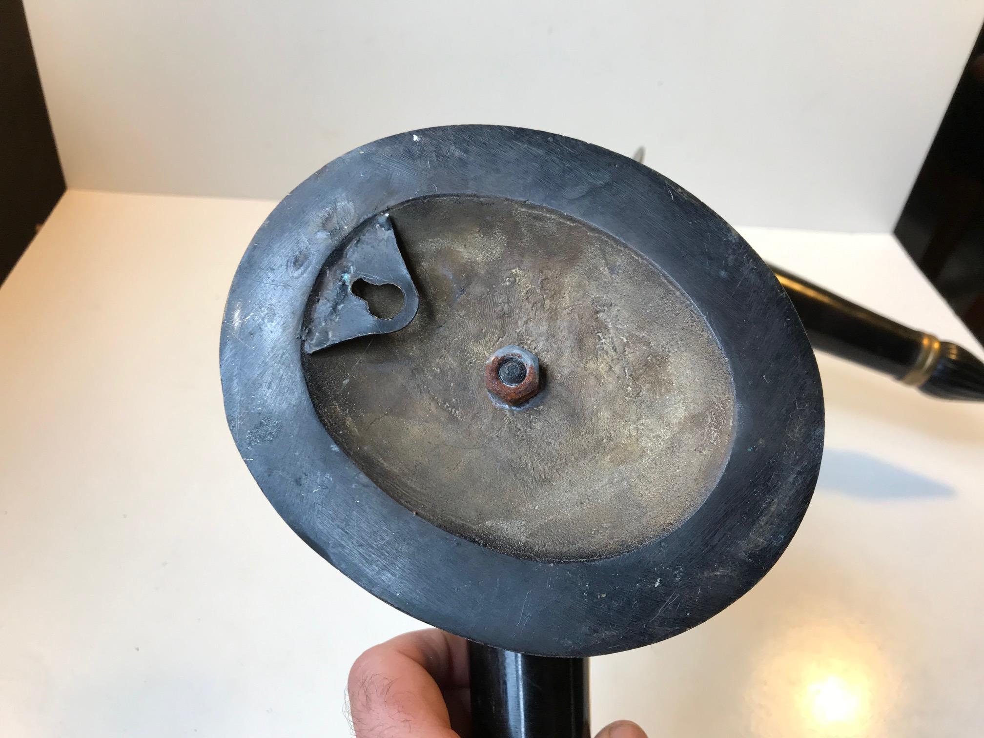 French Art Deco Torch Sconces in Bronze, 1920s at 1stDibs