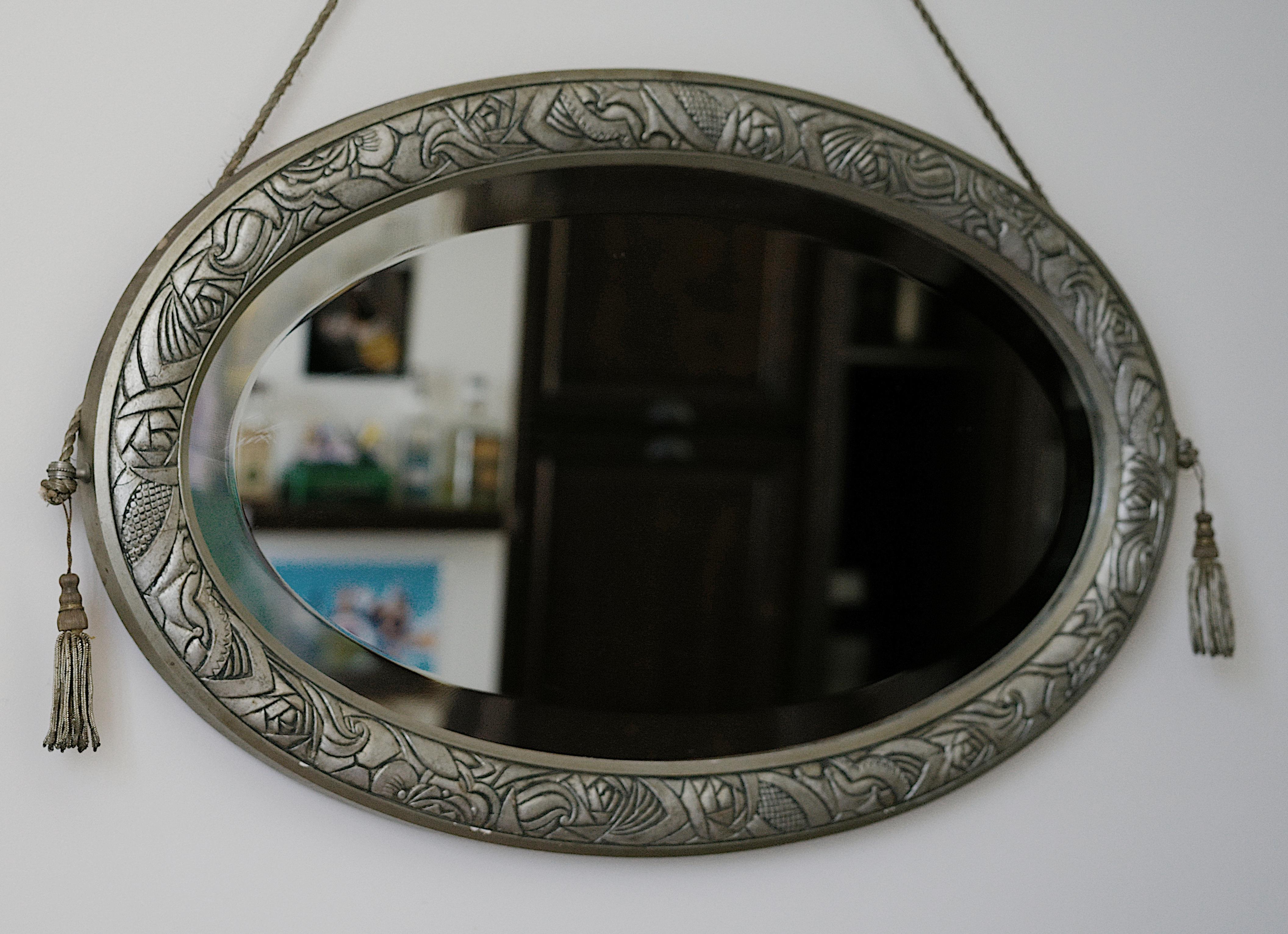 French Art Deco Wall Mirror, ca. 1925 For Sale at 1stDibs
