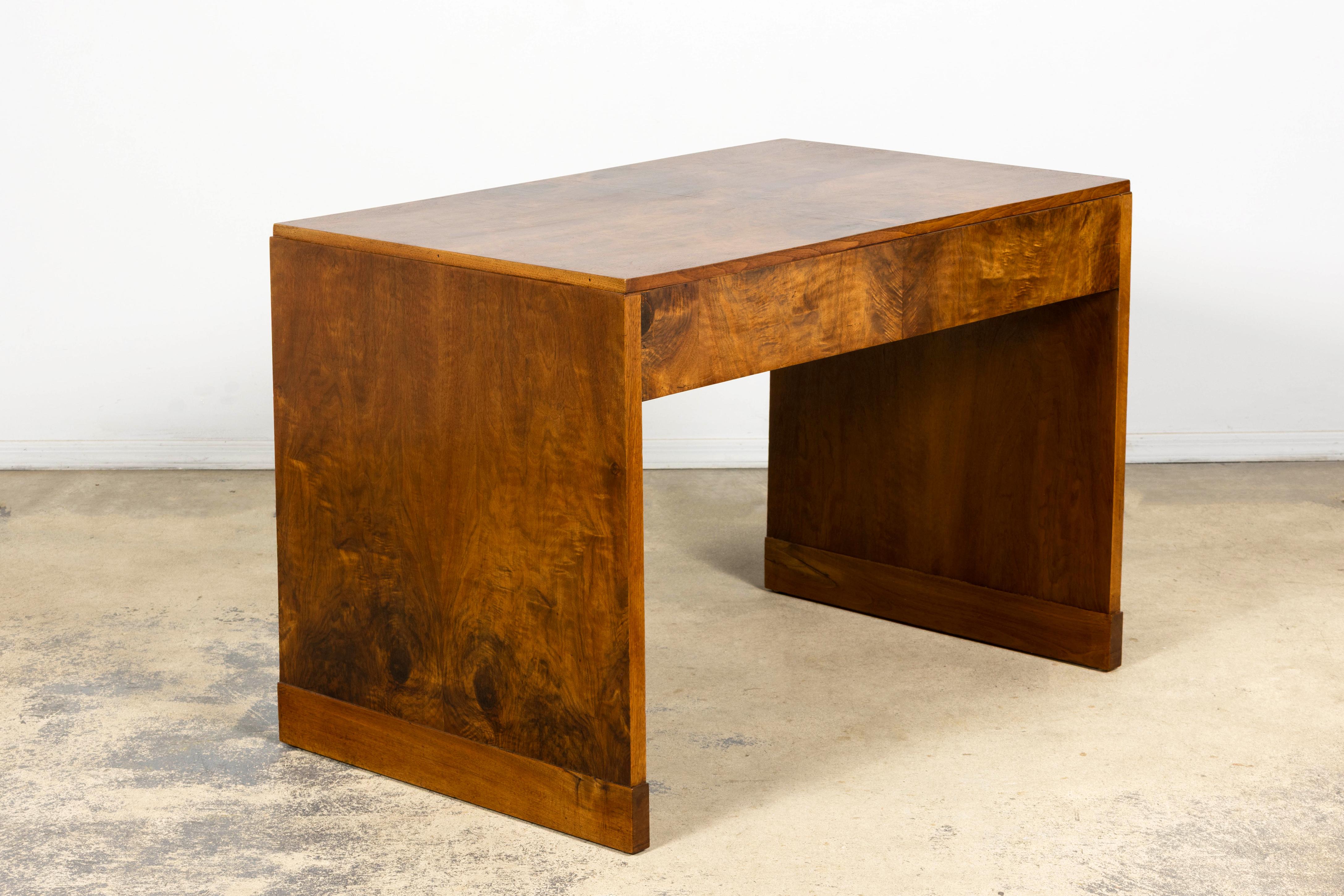 French Art Deco Walnut Writing Desk, Paris, Circa 1930 For Sale at 1stDibs