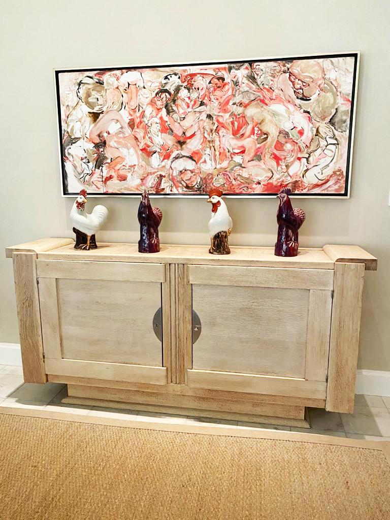 French Art Deco White Washed Oak Sideboard at 1stDibs | white clad ...