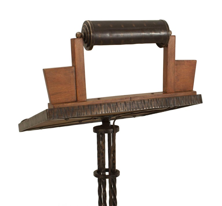 French Art Deco Wrought Iron Lectern For Sale at 1stDibs