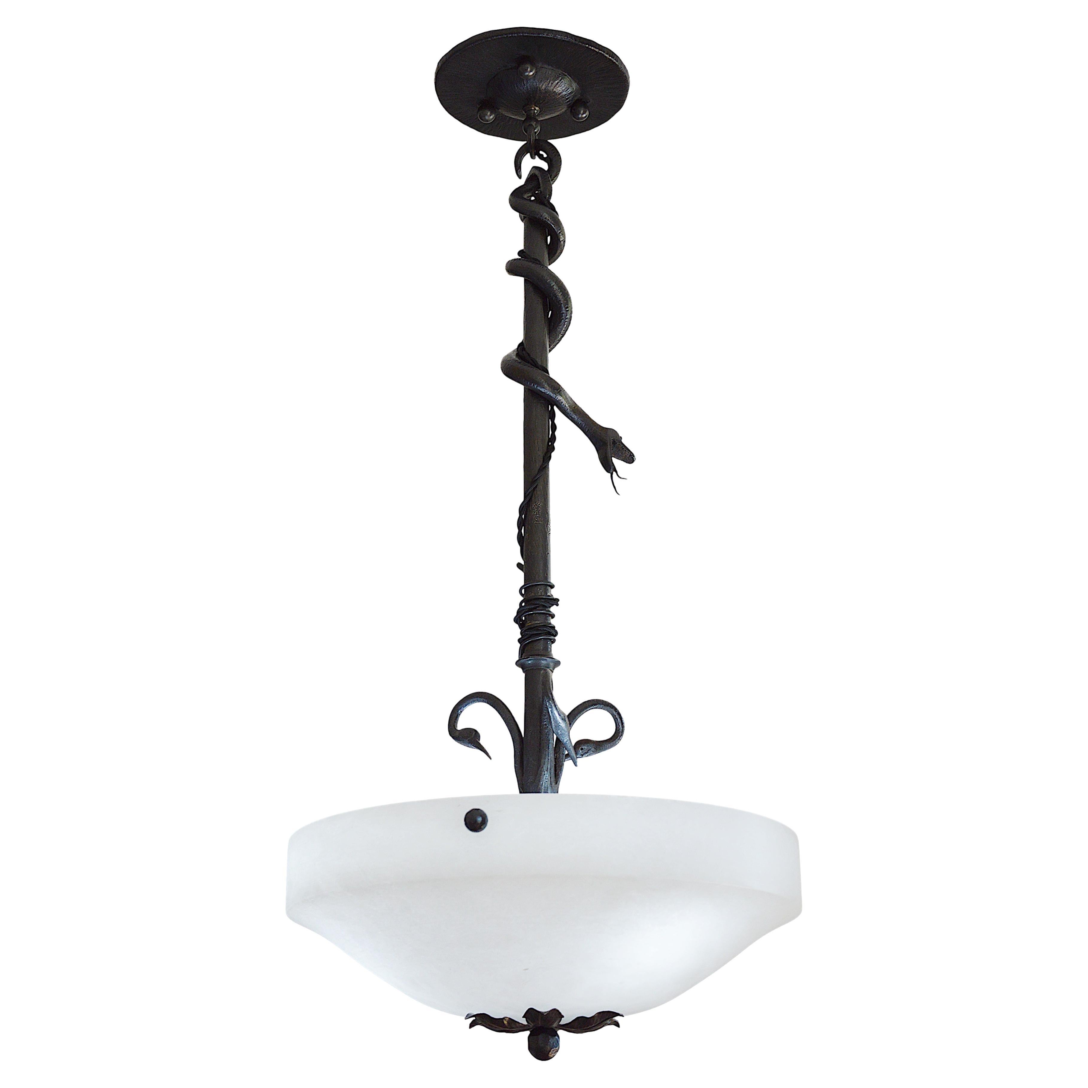 Williamson Art Deco Slipper Shade Chandelier, circa 1928 at 1stDibs ...