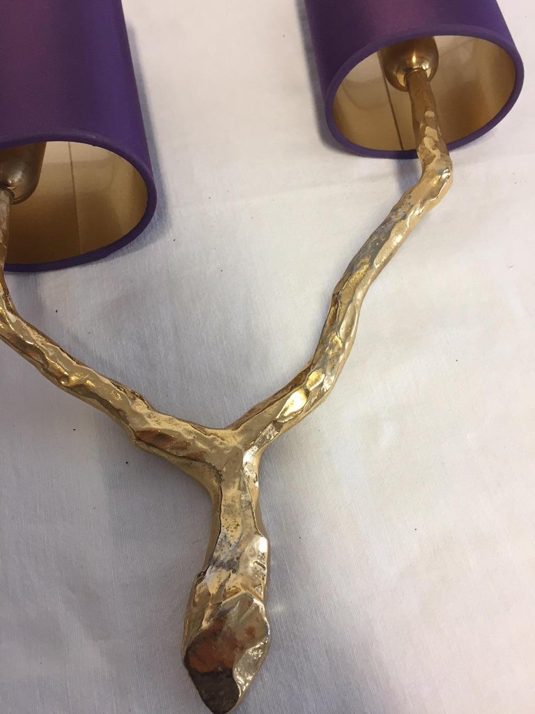 Appliques murales décoratives d'art françaises à deux bras de la Maison ...