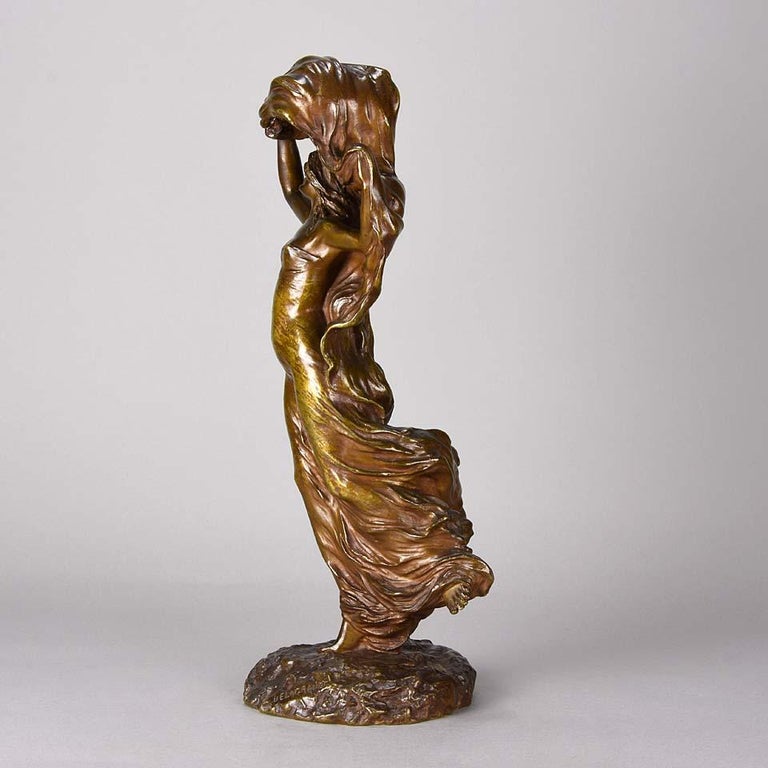 French Art Nouveau Bronze Figure "Nouveau Dancer" by Léon Delagrange at ...