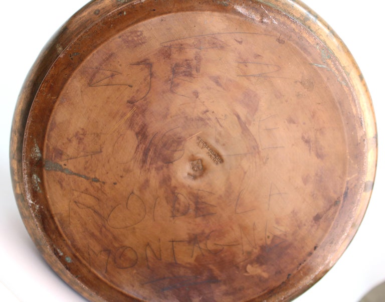 French Art Nouveau Copper Repousse Vase with Leaves Motif For Sale at ...