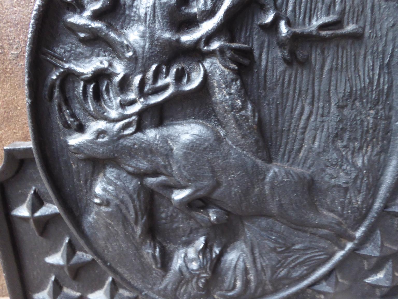 French Art Nouveau 'Deer' Fireback at 1stDibs