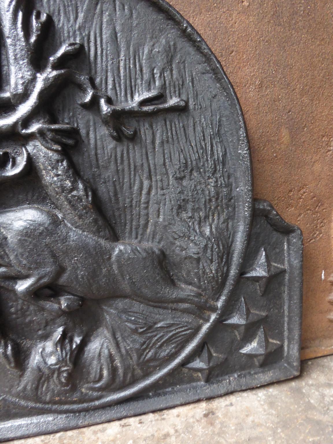 French Art Nouveau 'Deer' Fireback at 1stDibs