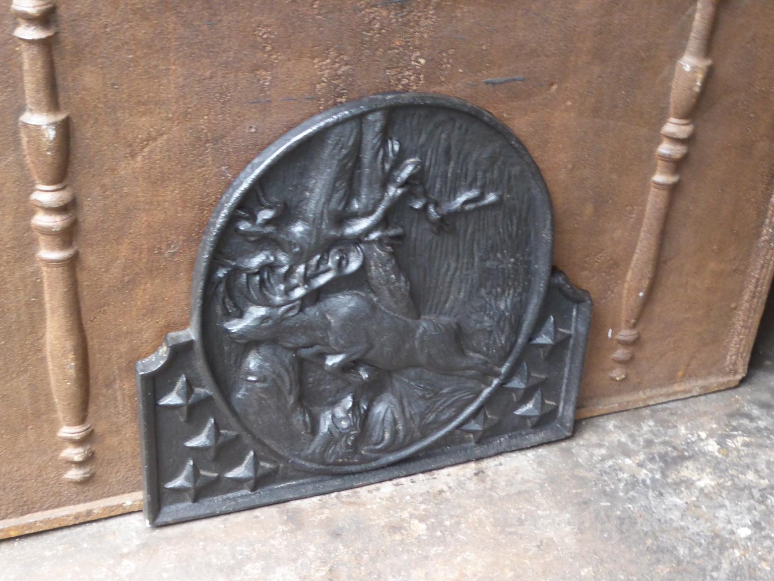 French Art Nouveau 'Deer' Fireback at 1stDibs