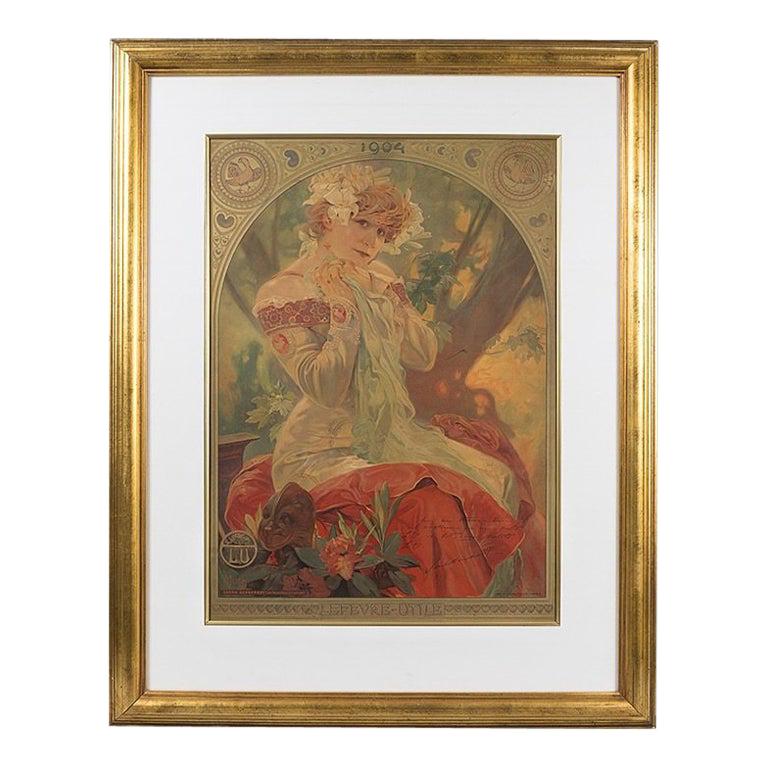 Original Art Nouveau Period Poster by Alphonse Mucha, 1913 at 1stDibs