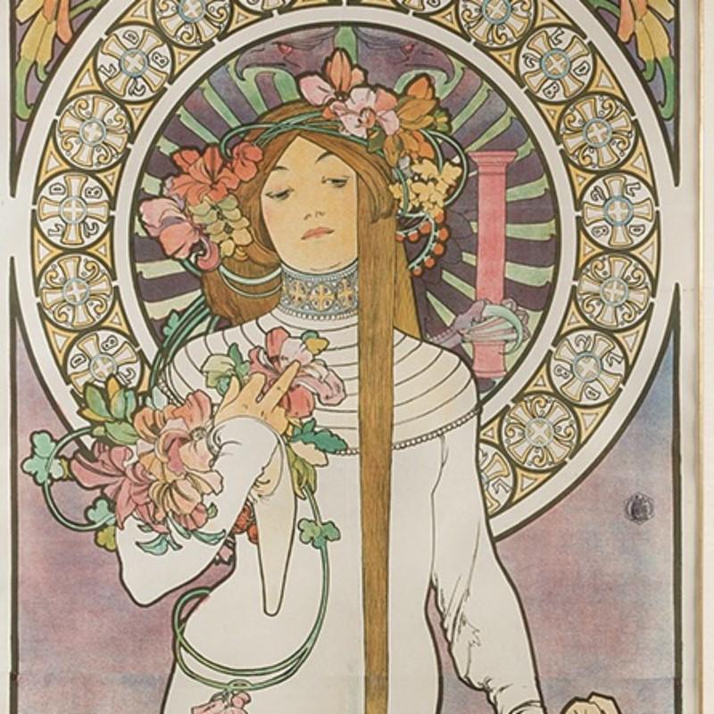 French Art Nouveau Lithograph, "La Trappistine, " by Alphonse Mucha at ...