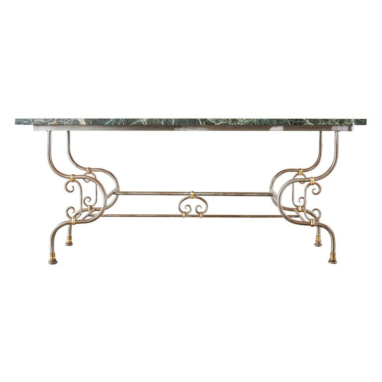 French Art Nouveau Marble Pastry Table Console For Sale at 1stDibs