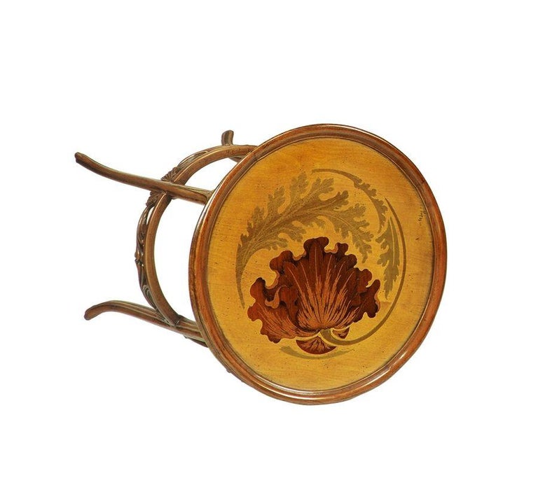 French Art Nouveau-Style Inlaid Side Table by Ernesto Basile For Sale ...