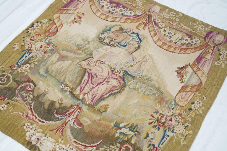 French Aubusson Design Tapestry Rug For Sale at 1stDibs