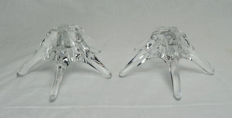 French Baccarat Star Candleholders, Pair at 1stDibs