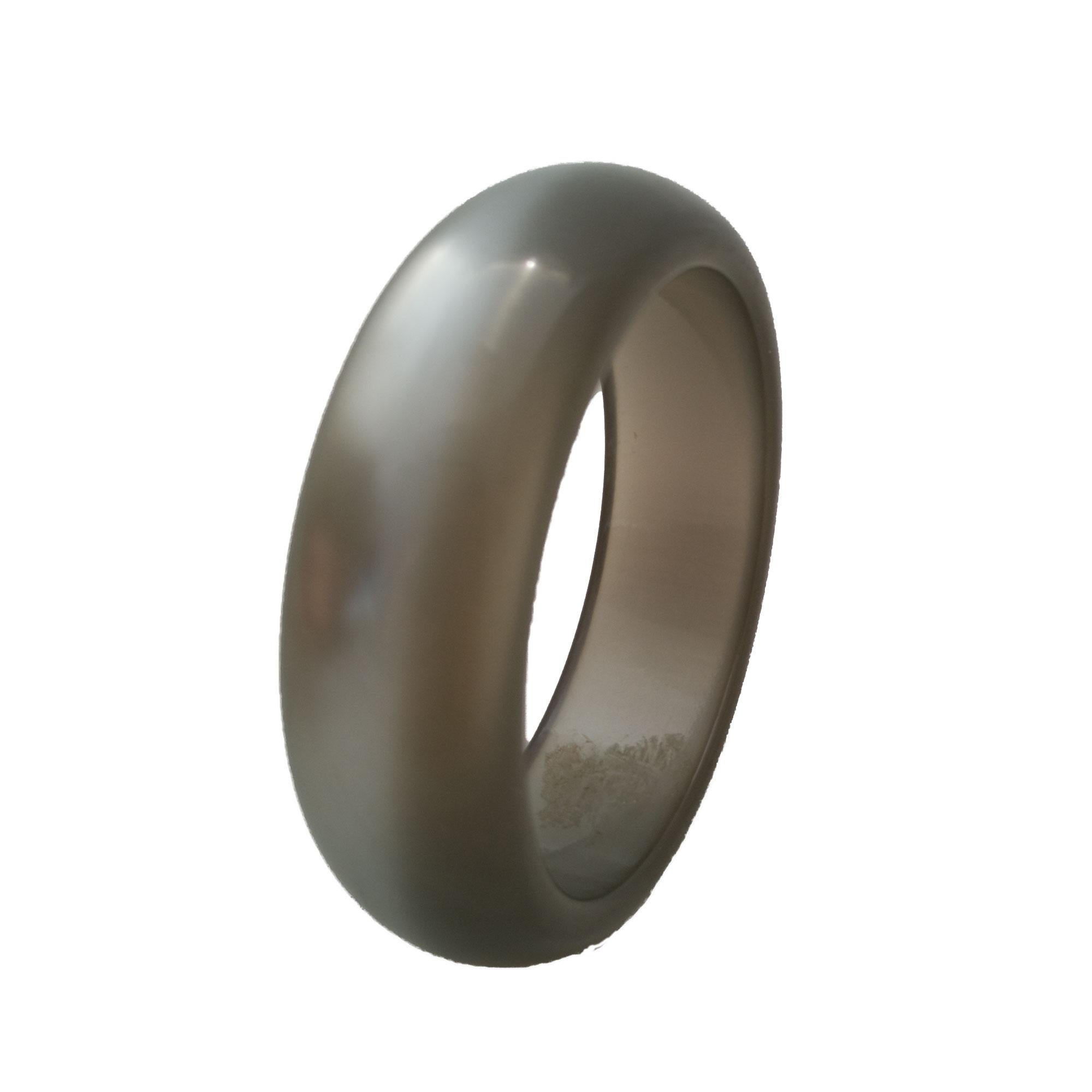 French bakelite bangle, Art Deco, 1920s, silver/black iridescent ...