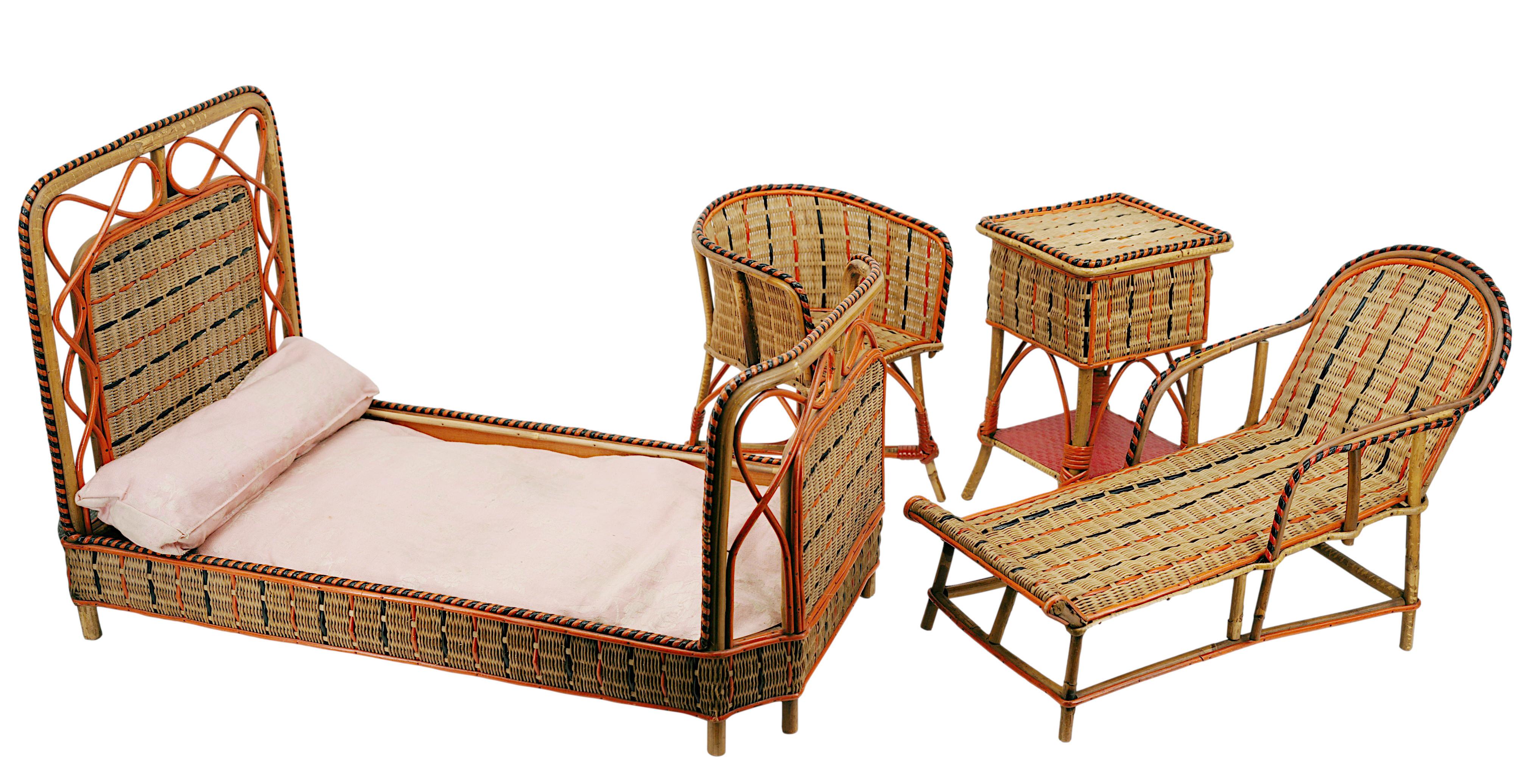 French Bamboo and Rattan Doll's Bedroom, Playhouse, ca.1900 For Sale at ...