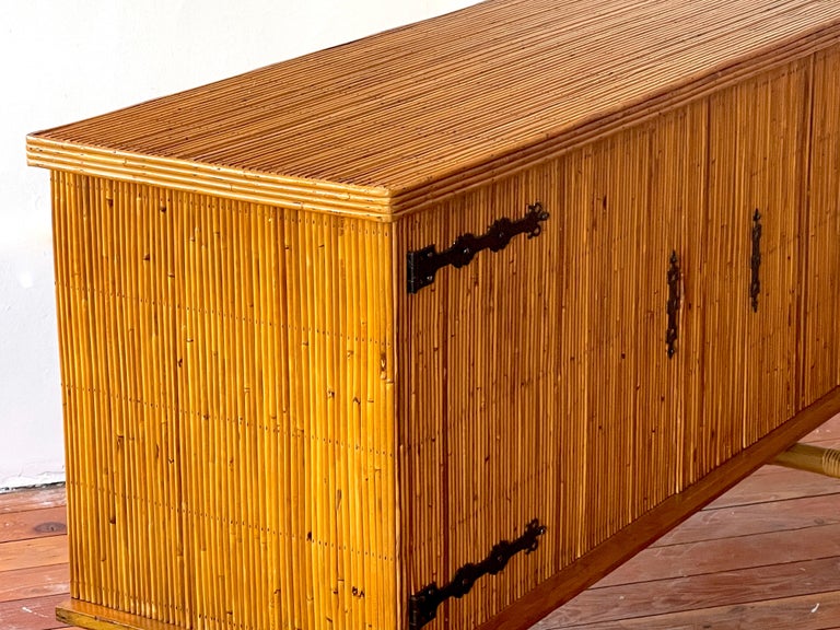 French Bamboo Sideboard For Sale at 1stDibs