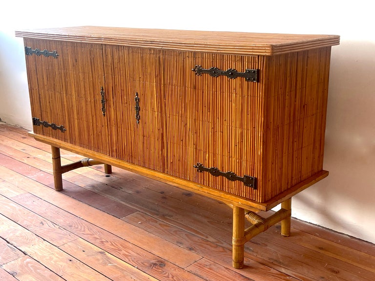 French Bamboo Sideboard For Sale at 1stDibs