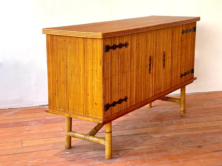 French Bamboo Sideboard For Sale at 1stDibs